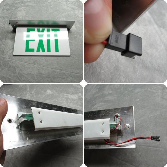 JSM | Office | Exit Sign Led Emergency Light Green Lettering Side No ...